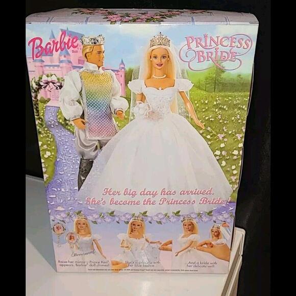 Mattel | Toys | Princess Bride Barbie Doll Mattel 2825 Blue White Gown ...